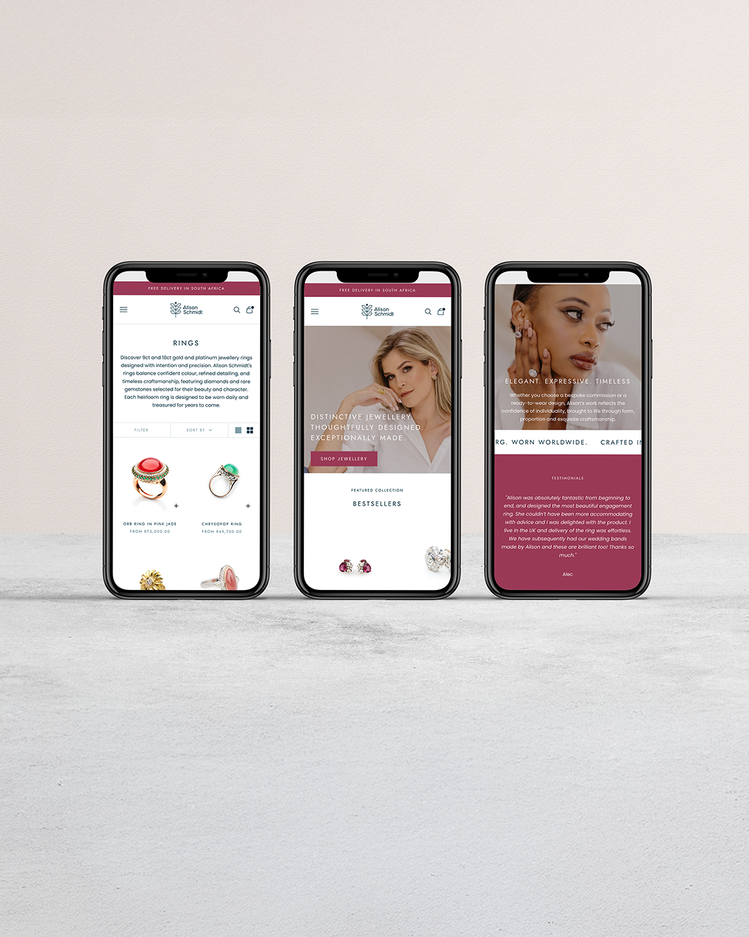 Alison Schmidt Jewellery: Luxury Website Case Study – Nutmeg Studio